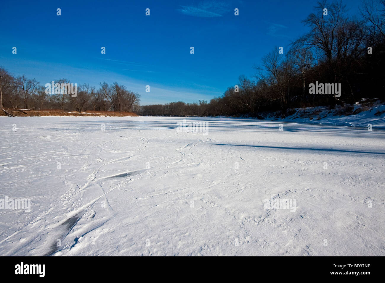 Frozen Delaware River Stock Photo - Alamy