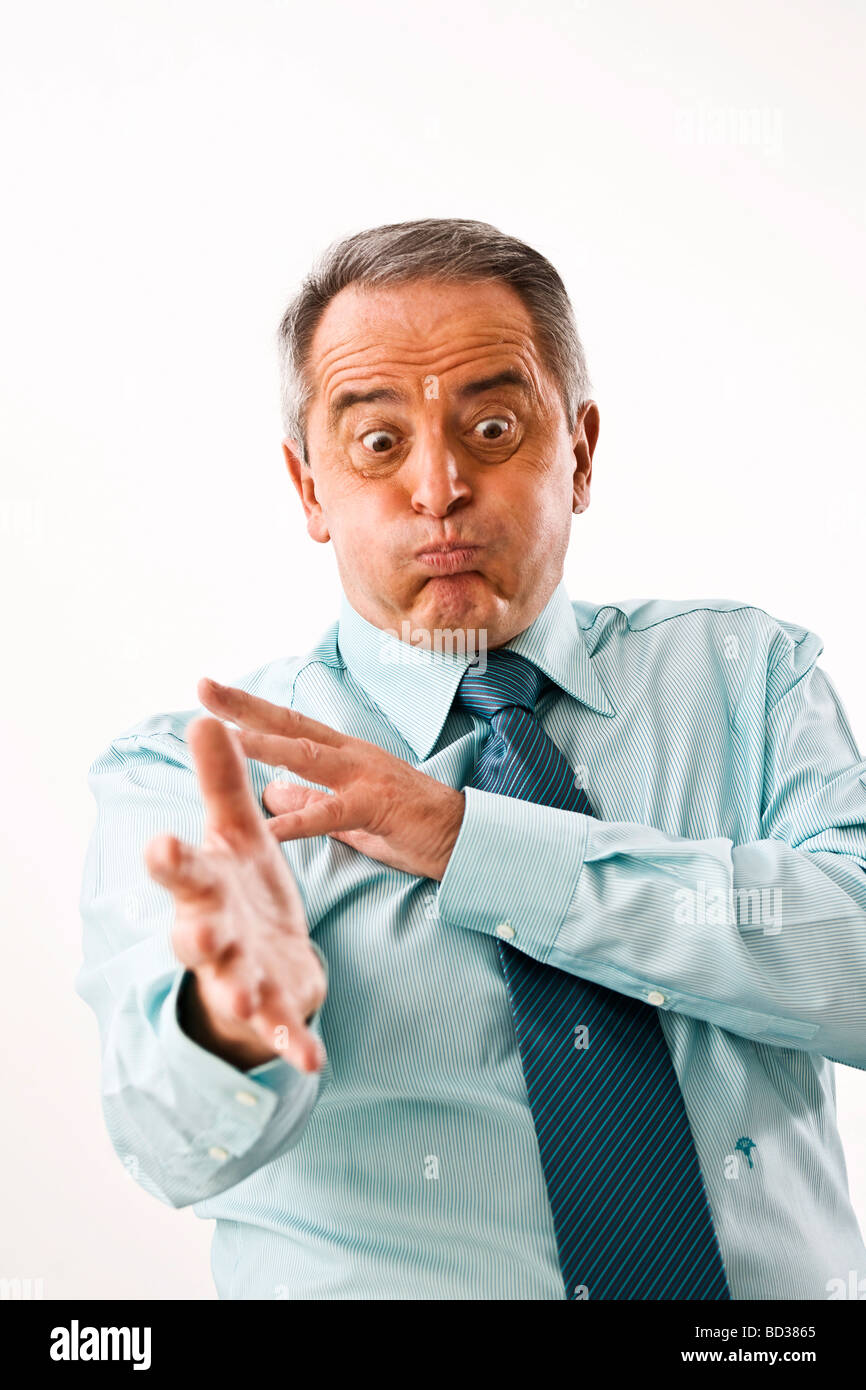 Portrait of a very surprised manager Stock Photo - Alamy
