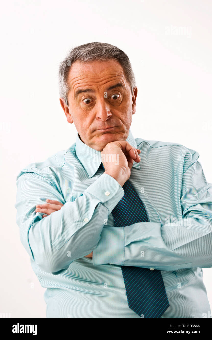 Portrait of a very surprised manager Stock Photo - Alamy