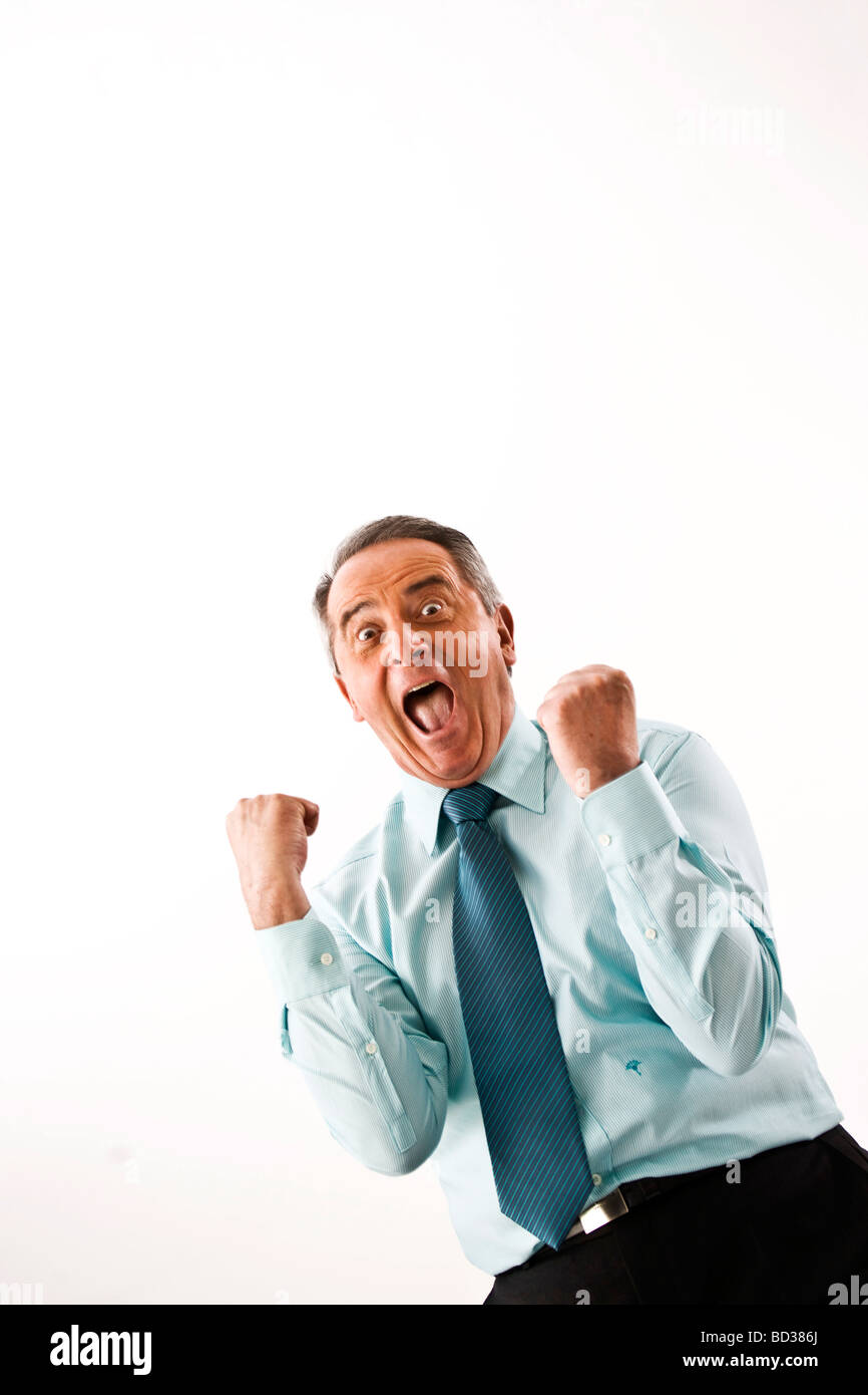 Businessmann cheering hi-res stock photography and images - Alamy