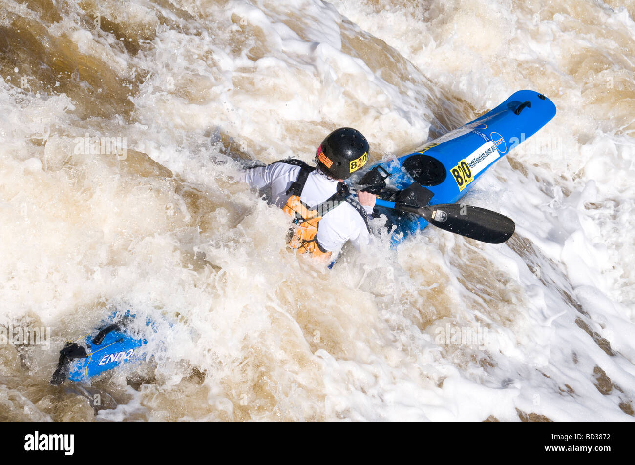 Kayaker shooting Bells Rapids in the annual West Australian whitewater ...