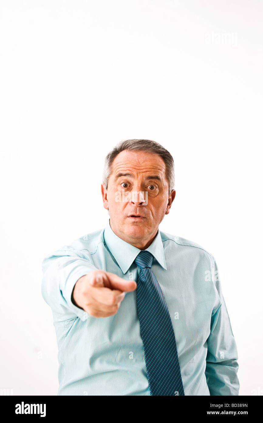 Points with the index finger photo hi-res stock photography and images ...