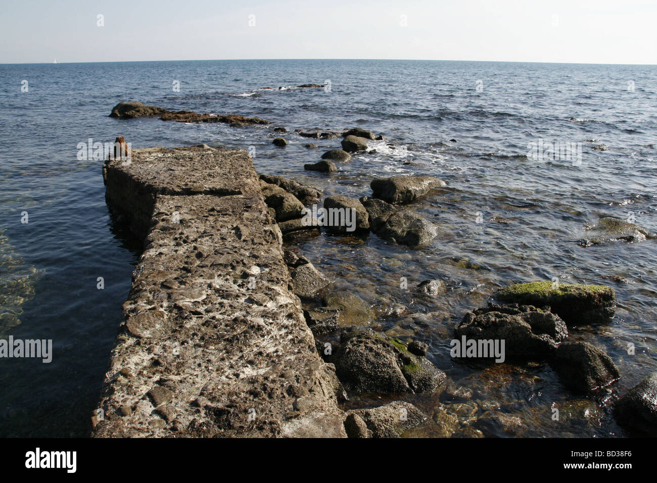 stone concrete slipway by sea Stock Photo - Alamy