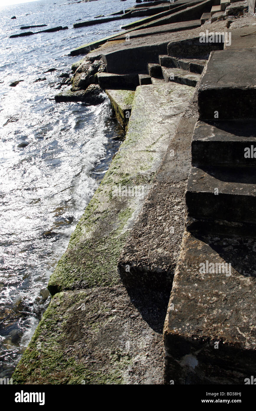 stone concrete slipway by sea Stock Photo - Alamy