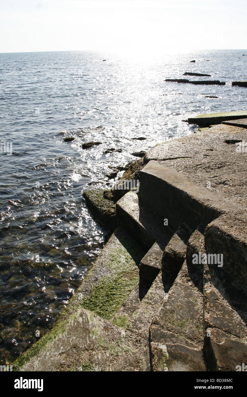 stone concrete slipway by sea Stock Photo - Alamy
