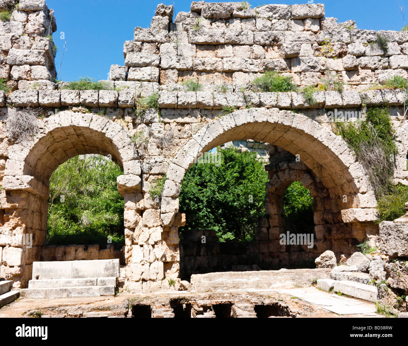 Roman Bath, Ruins of the ancient city of Perge, Turkey Stock Photo - Alamy