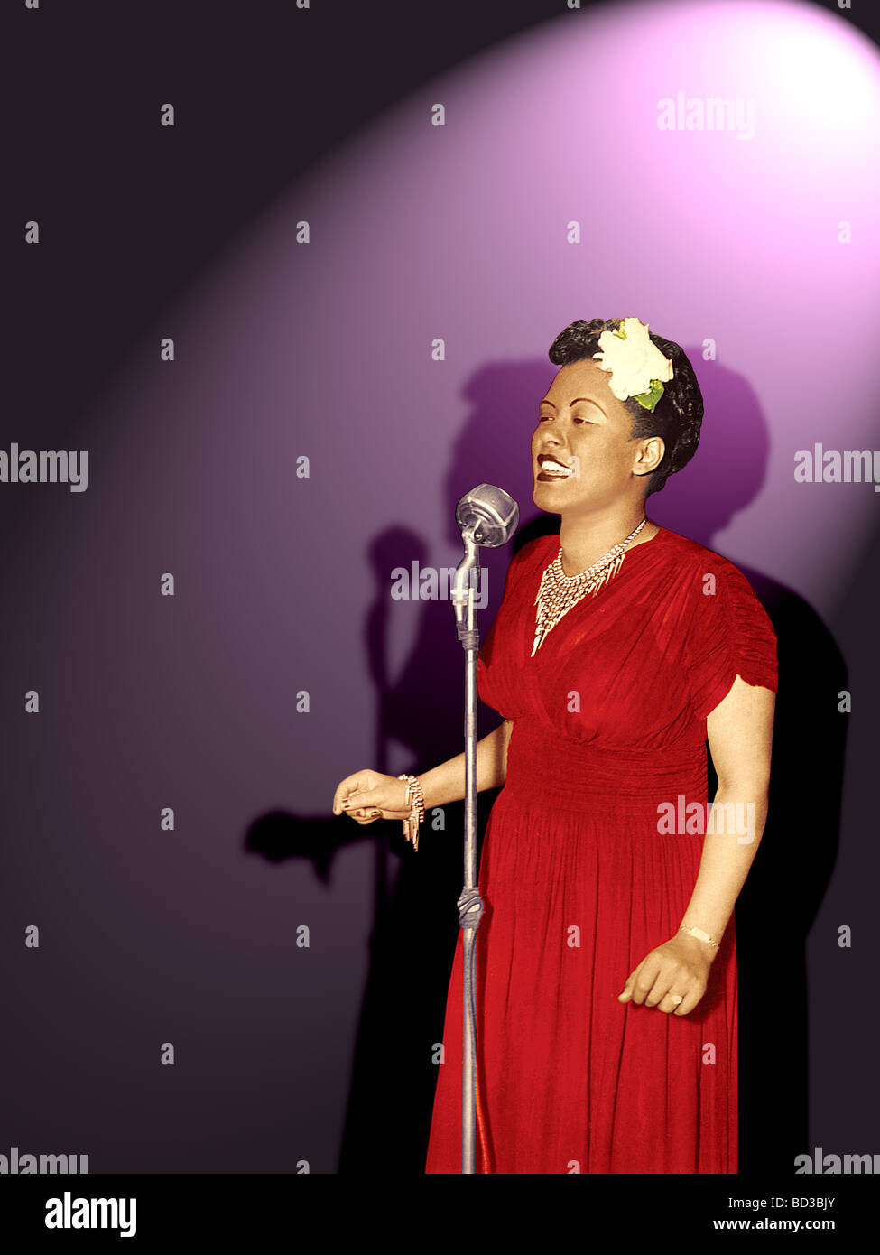 BILLIE HOLIDAY (1915-1959) - US jazz singer about 1947. Photo: Colors ...