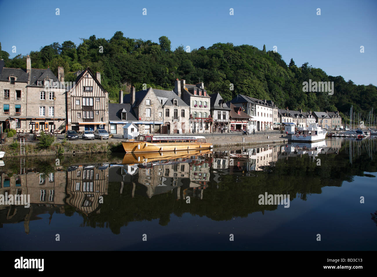 The town of Dinan on the River Rance in Brittany France Stock Photo - Alamy