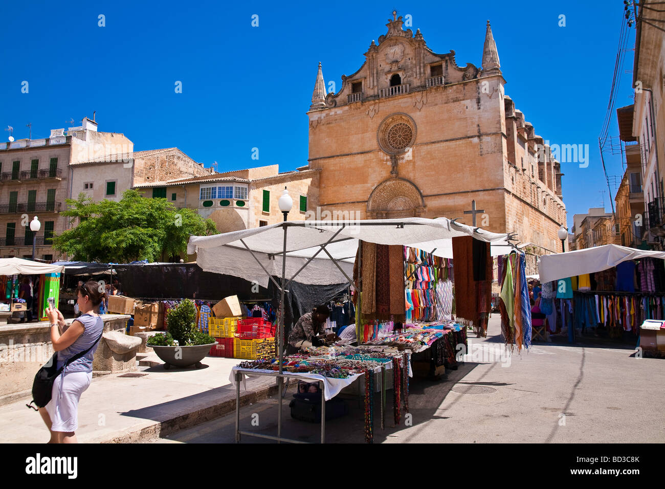 Felanitx Majorca Balearic Islands market day mercart sunday Stock Photo ...