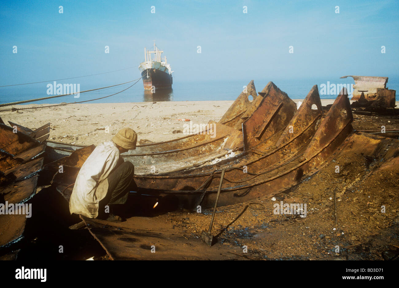 Ship breaking at GadaniBeach in Baluchistan Pakistan Stock Photo - Alamy