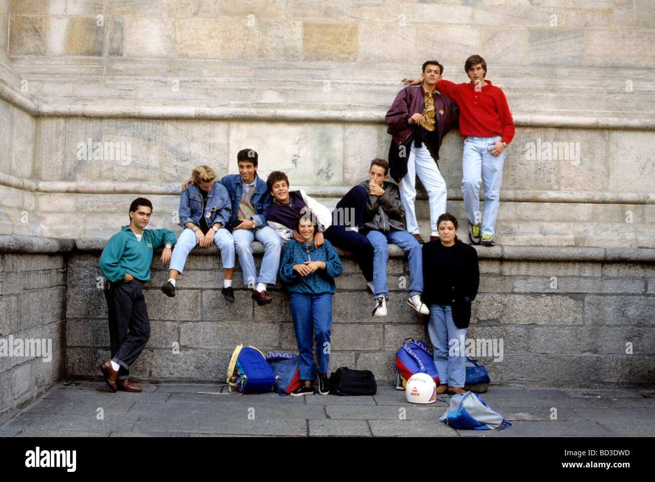 milan daily life in town Stock Photo - Alamy