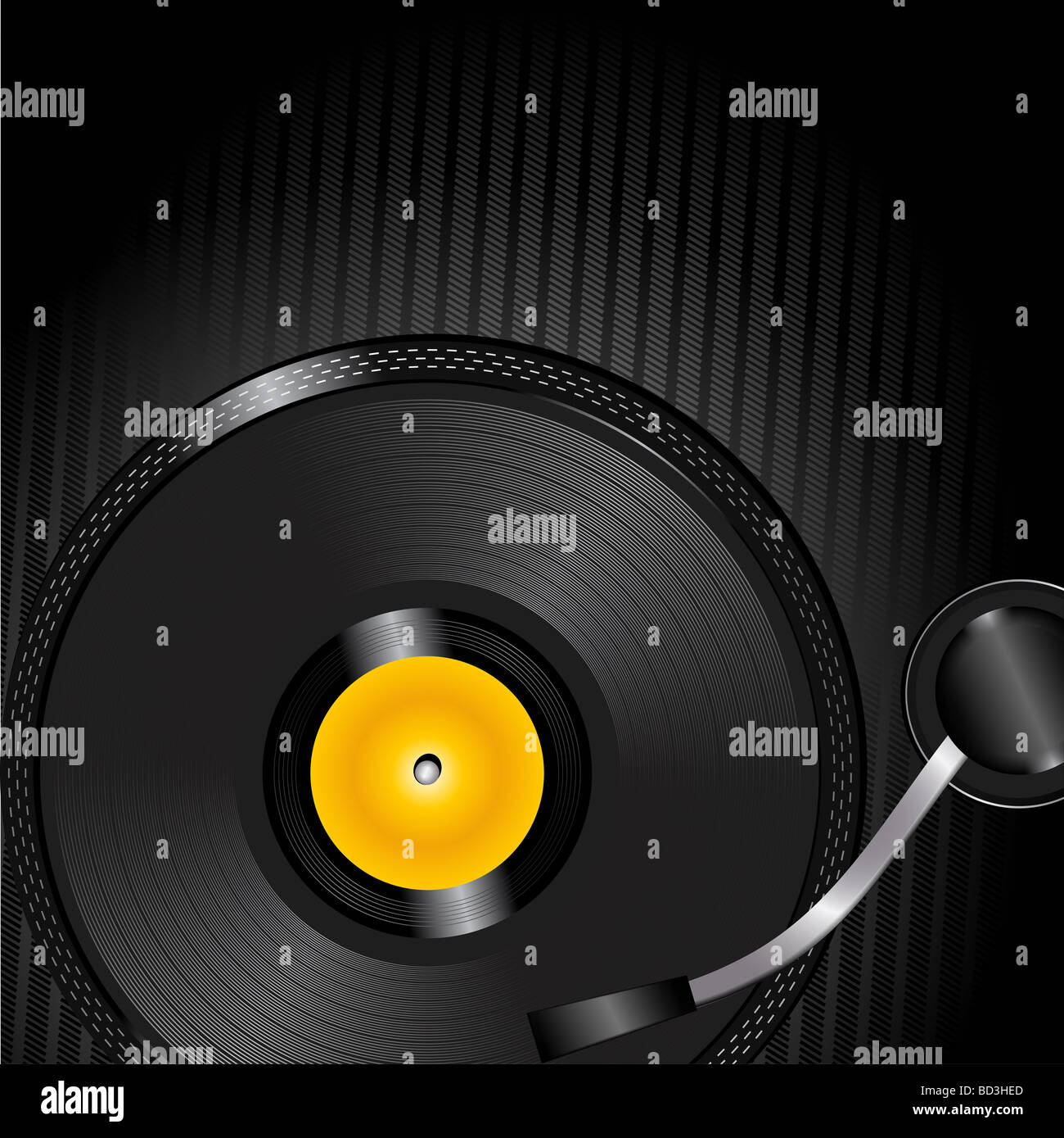 Turntable and vinyl disc on a textured background Stock Photo - Alamy