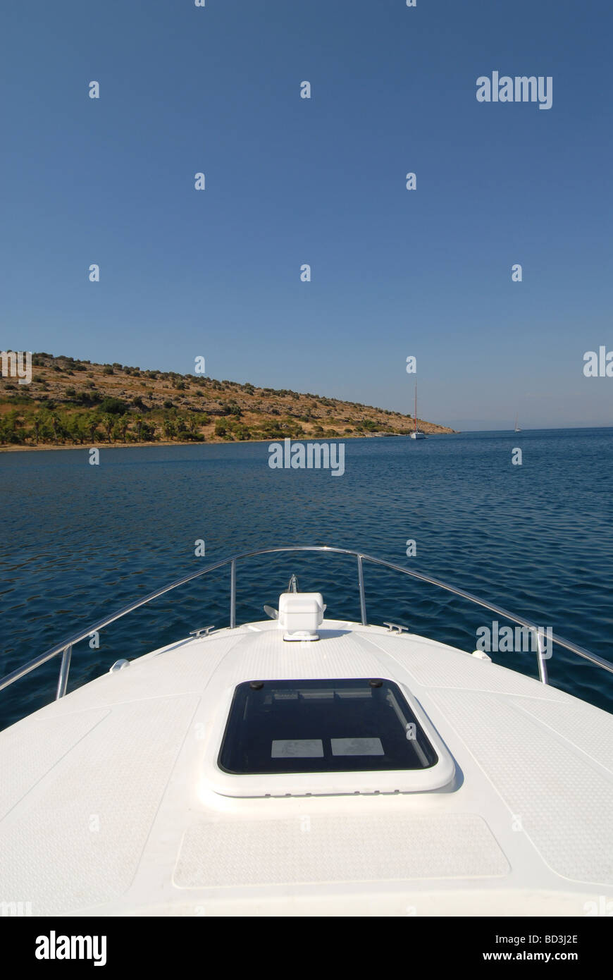 luxury motor boats deck Stock Photo - Alamy