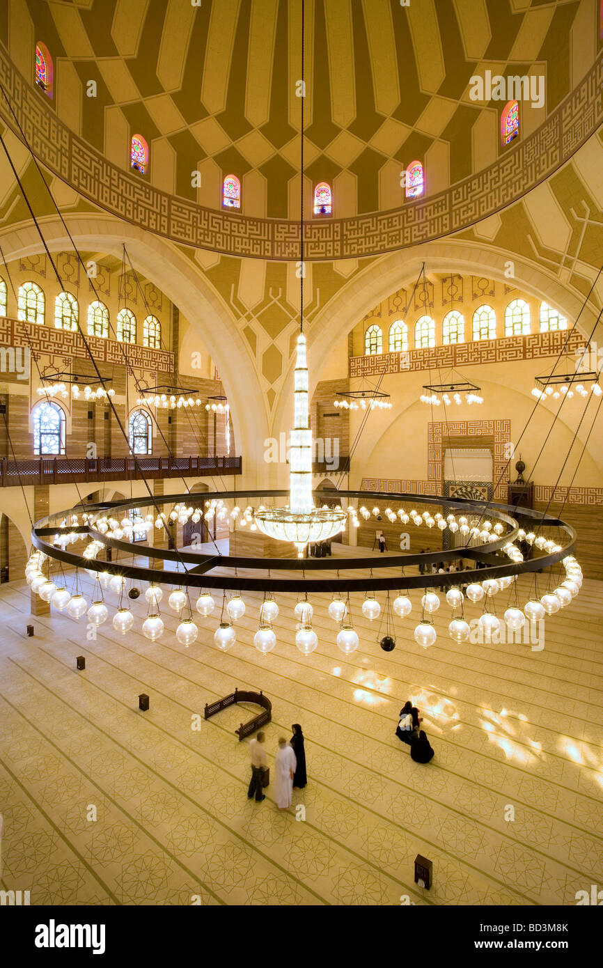 Interior of the Grand Mosque Bahrain Stock Photo - Alamy