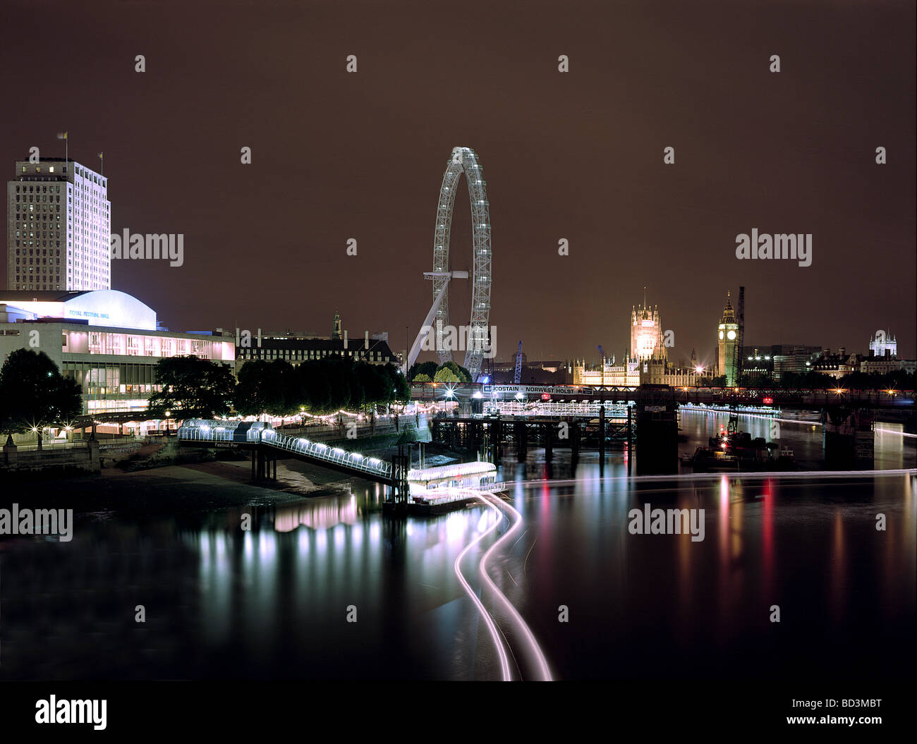 The south bank at night Stock Photo - Alamy