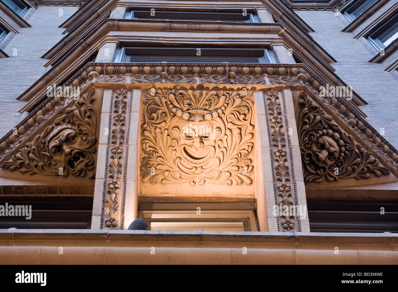 Detail of the historic Manhattan Building early skyscraper in the Loop ...