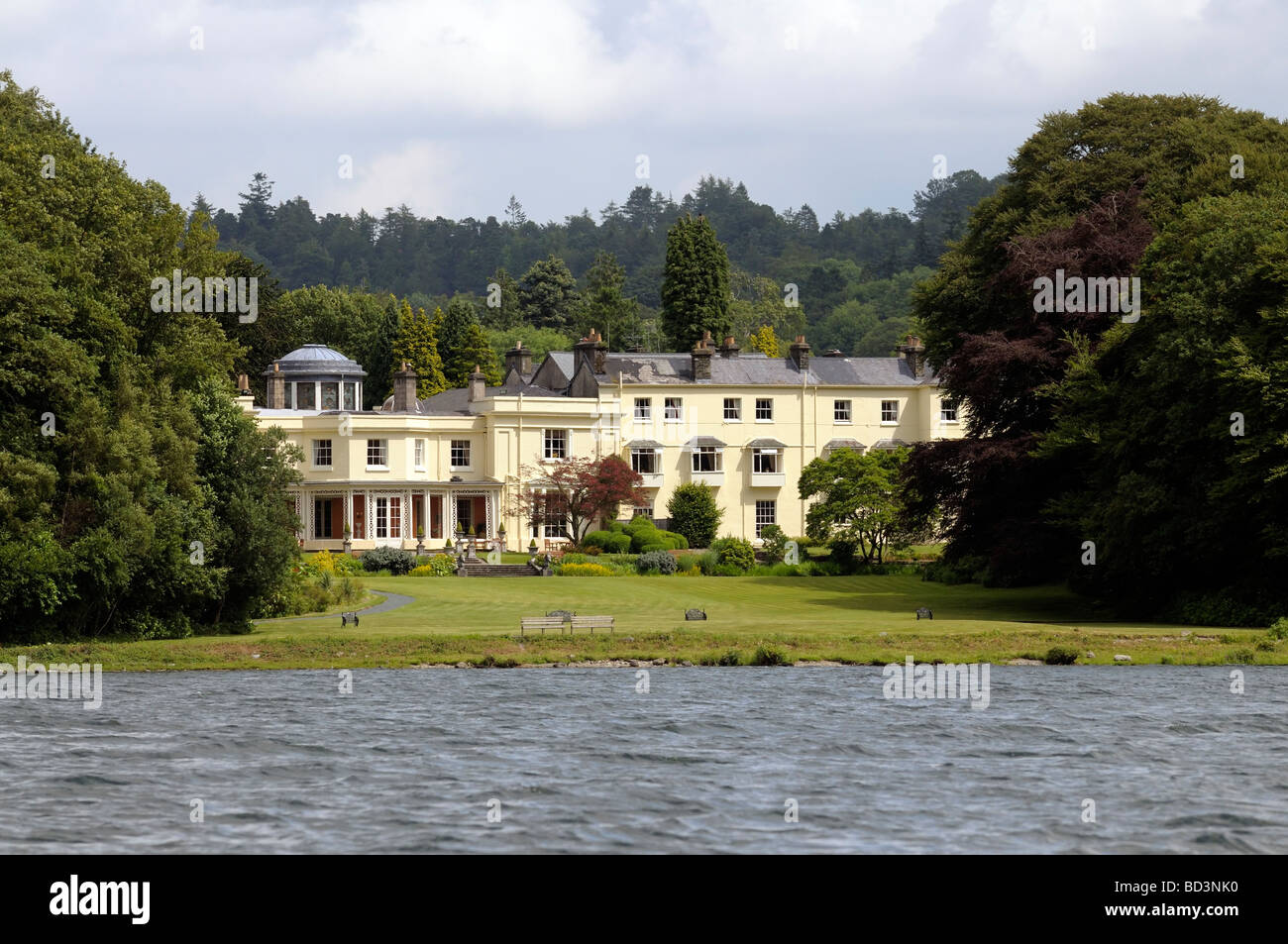 Storrs Hall Hotel on Lake Windermere Stock Photo - Alamy