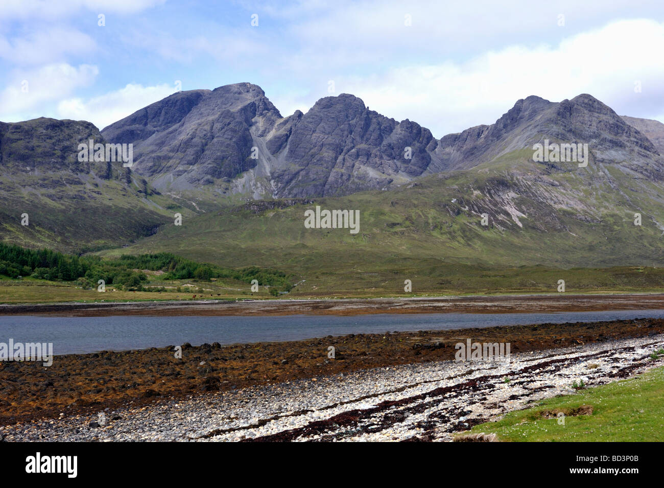 Blaven, Clach Glas and Sgurr nan Each from Torrin. Loch Slapin, Isle of ...