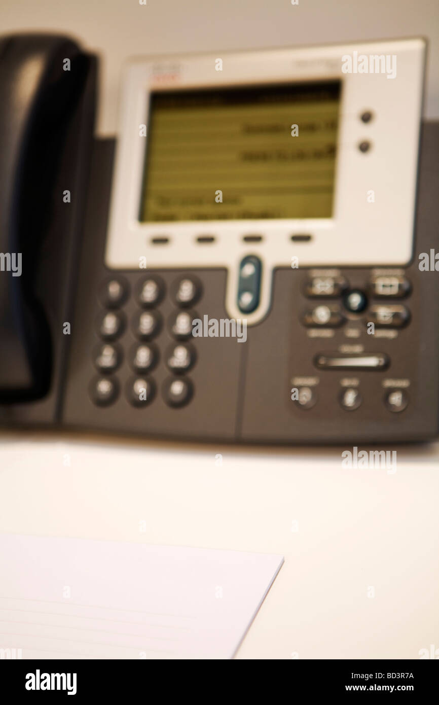 Business telephone on desk Stock Photo - Alamy