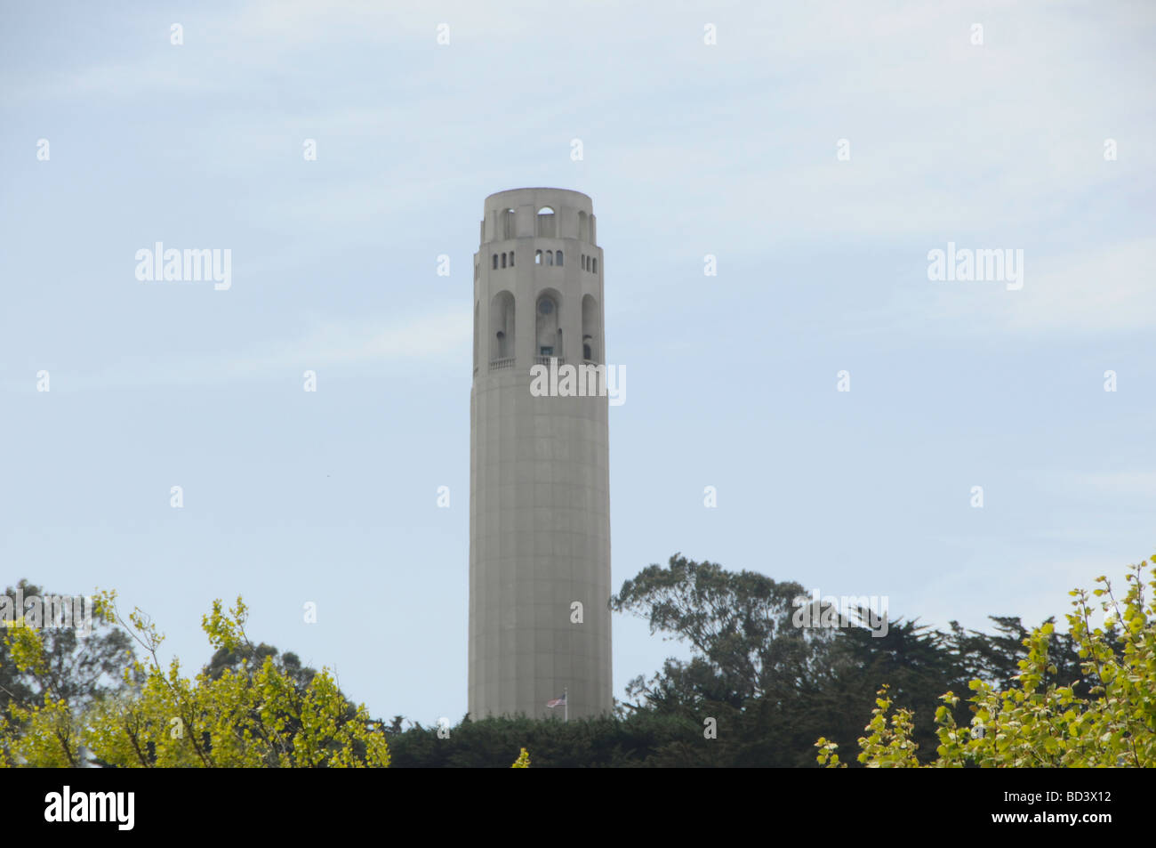 American flag coit tower hi-res stock photography and images - Alamy