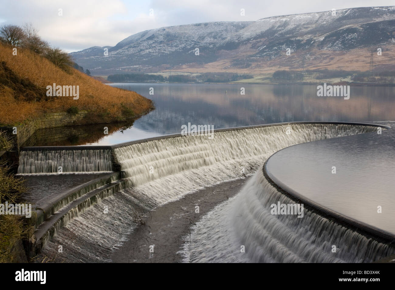 View of the Overflow on Torside Reservoir in the Longdendale Valley in ...
