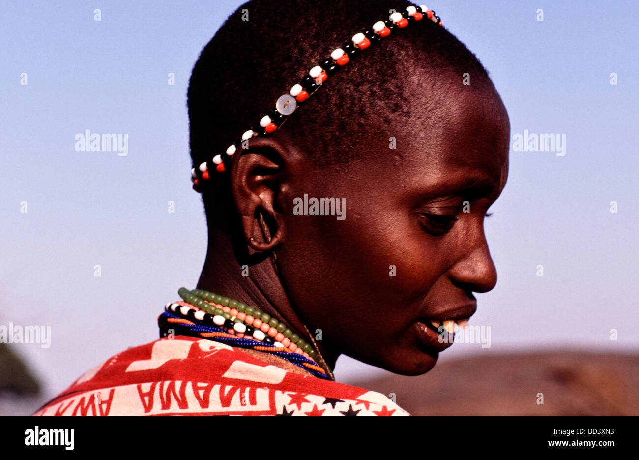 Teeth beads horizontal color colour traditional dress hi-res stock ...