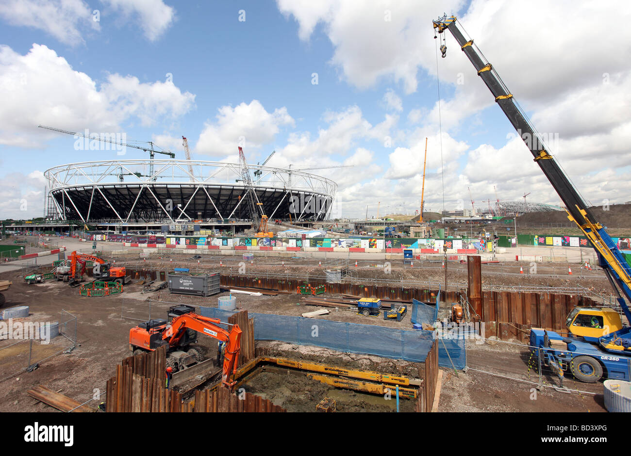 building site progress at the 2012 London Olympics site Stratford 3 ...