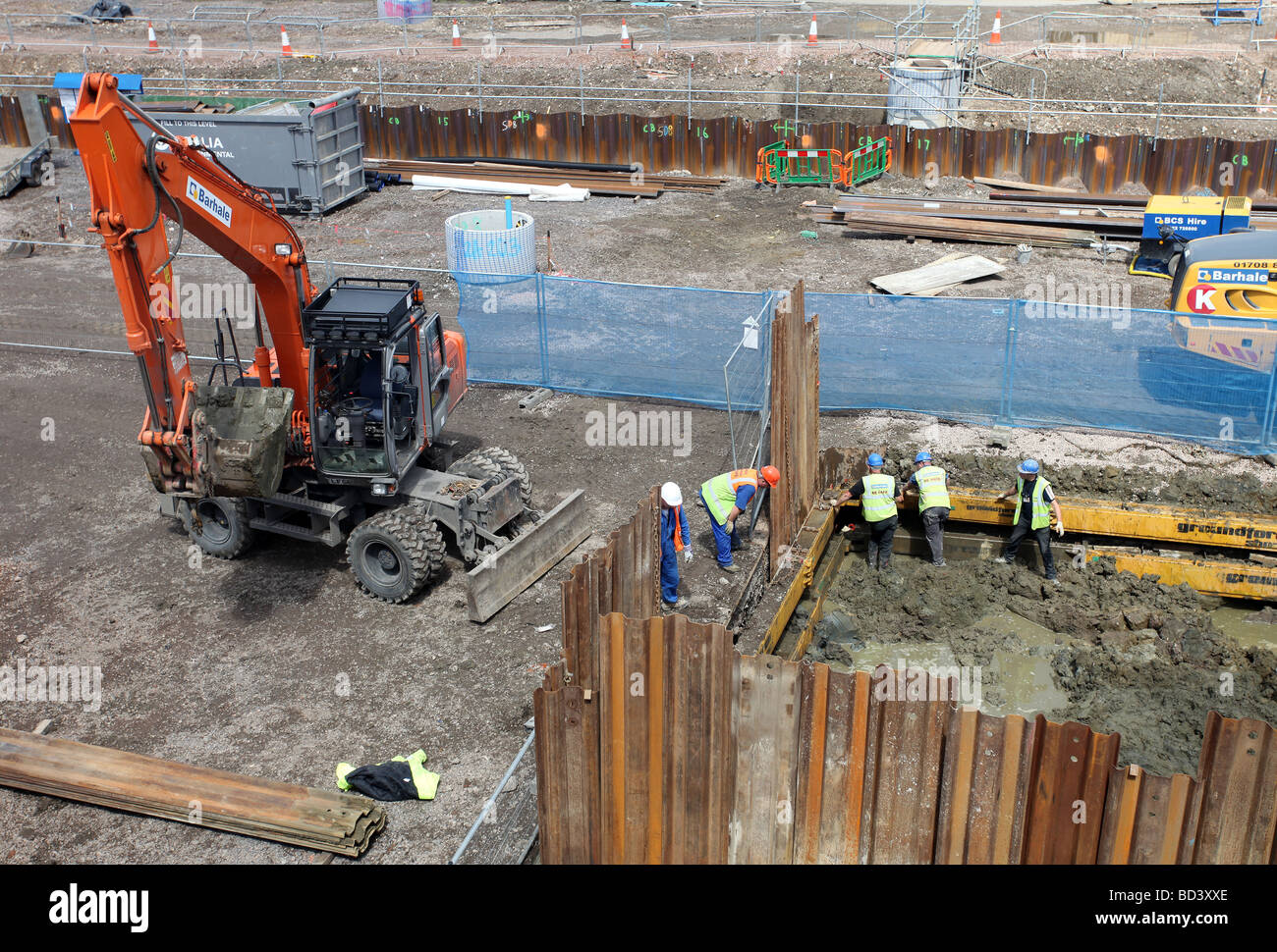 building site progress at the 2012 London Olympics site Stratford 3 ...