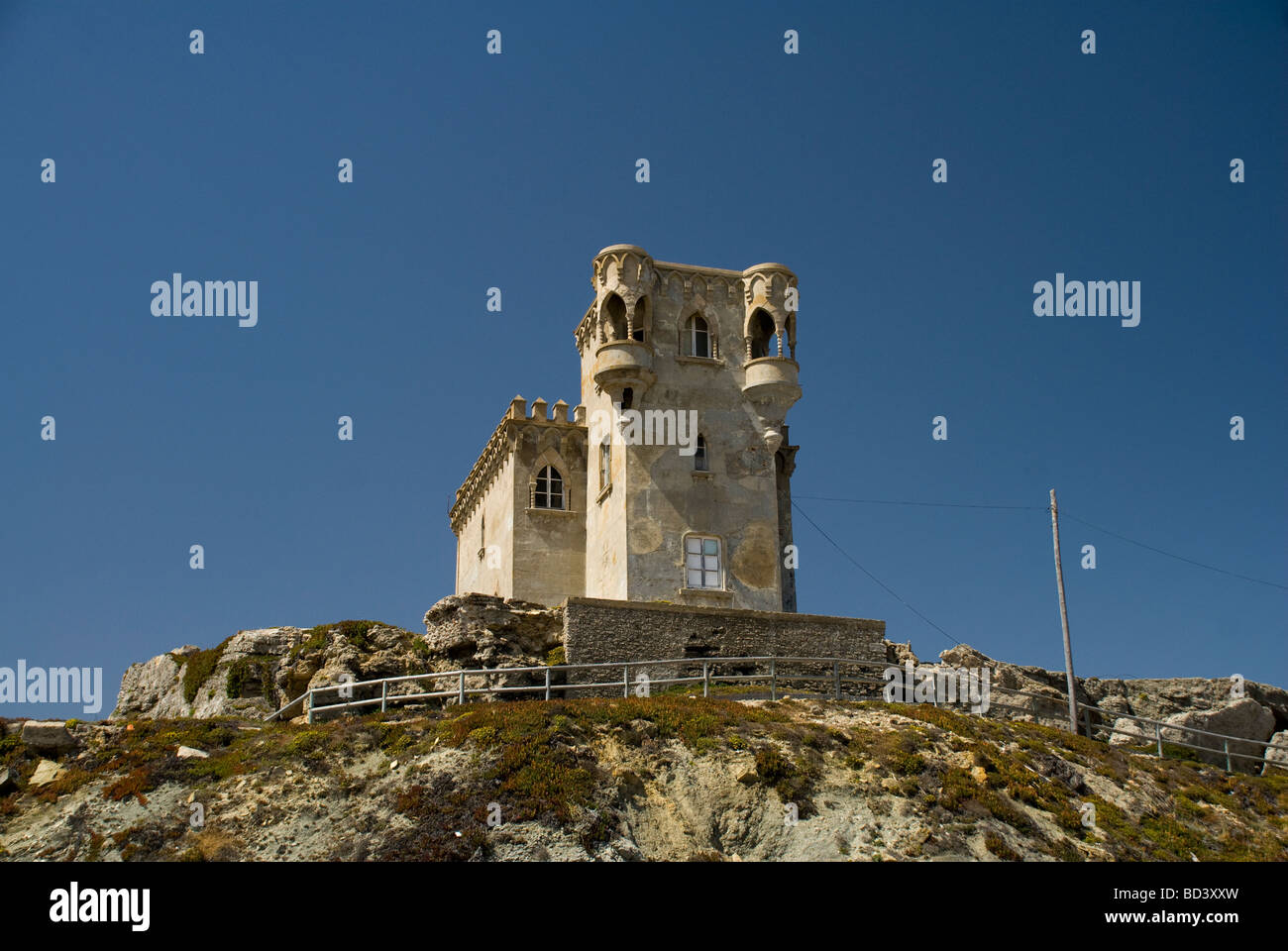 Tarifa Castle from the Causeway Stock Photo - Alamy