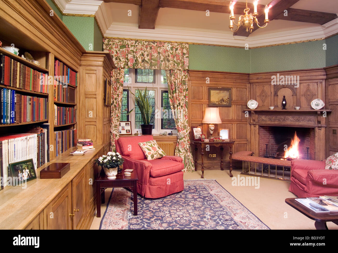 Oak Paneled Library/Study Stock Photo - Alamy