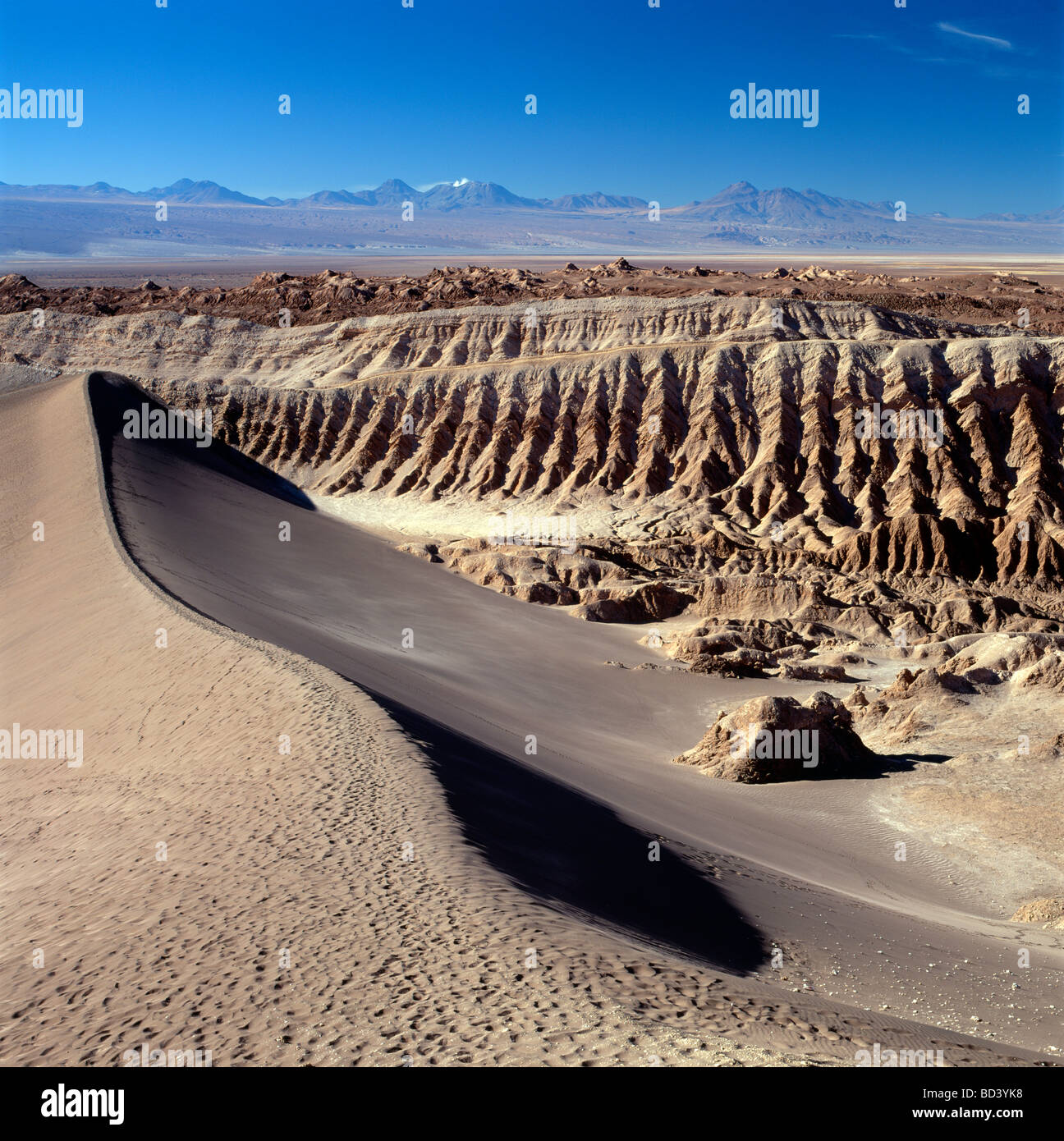 Sand dunes & formations Valley of the Moon northern Chile Stock Photo ...
