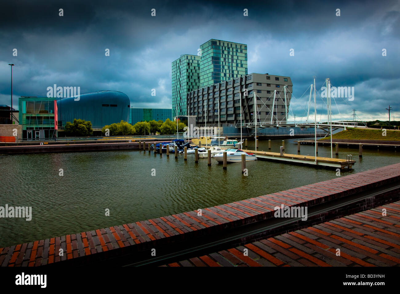 Marina in downtown Almere, Netherlands Stock Photo - Alamy
