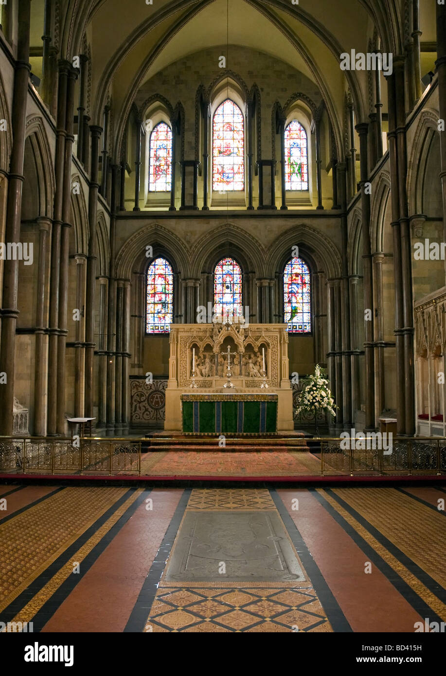 The interior of Rochester Cathedral, Rochester, Kent, England, UK Stock ...