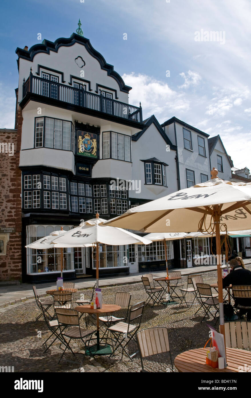 Mol's coffee house, Cathedral Yard and Close, Exeter Stock Photo - Alamy