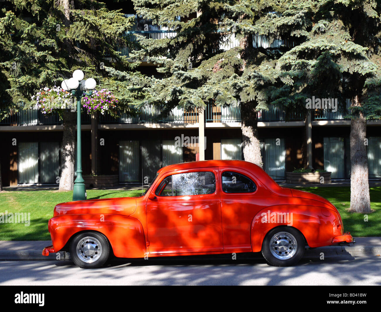 Vintage Cars in Rally in Banff Western Canada Stock Photo - Alamy