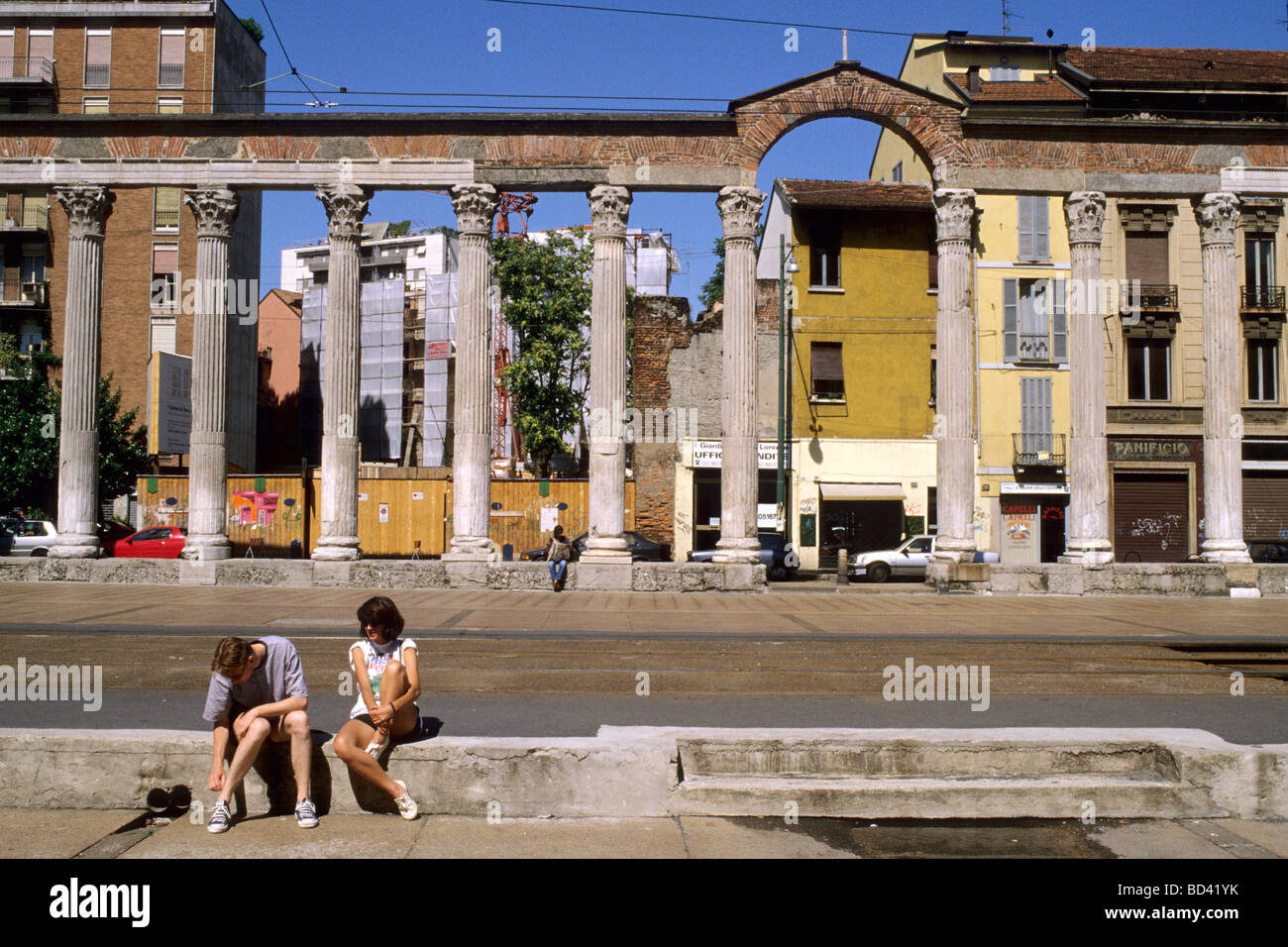 milan columns saint lorenzo Stock Photo - Alamy