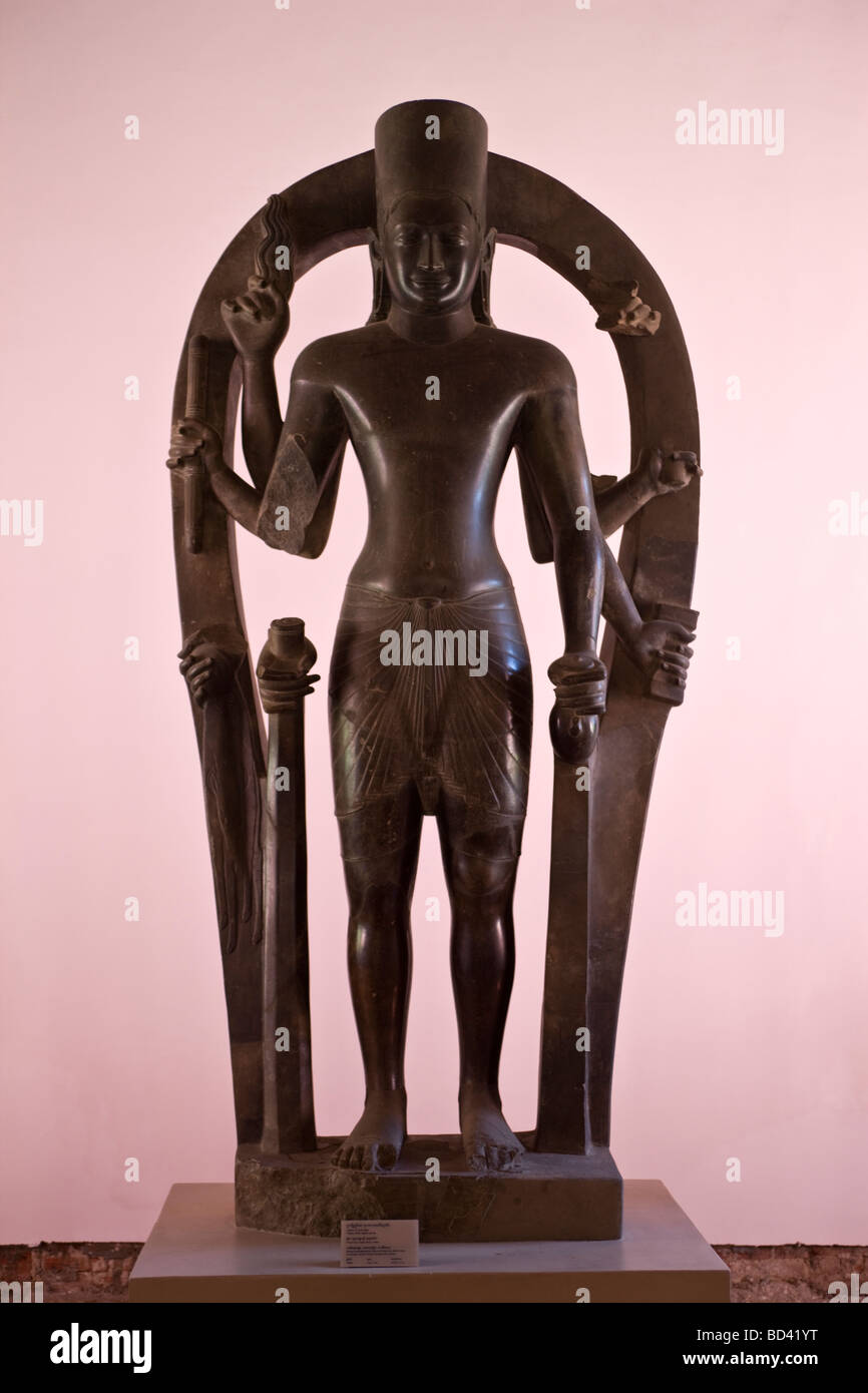 Vishnu with Eight Arms National Museum Phnom Penh Cambodia Stock Photo ...