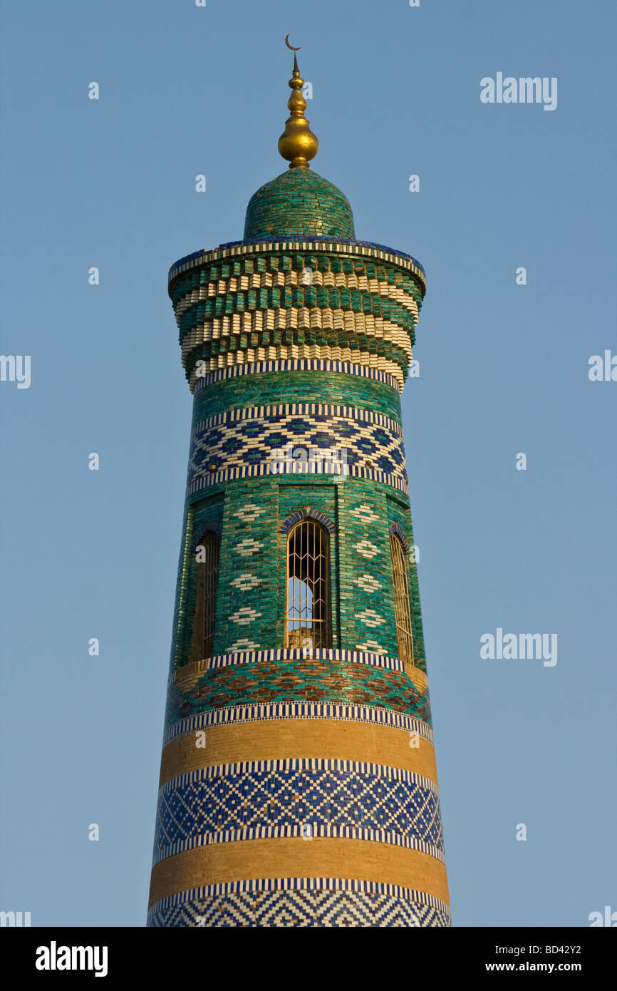 Minaret of Islam Khodja in Khiva Uzbekistan Stock Photo - Alamy