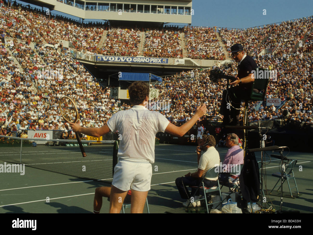 John McEnroe USA at the 1983 US Open Tennis Championships Stock Photo ...