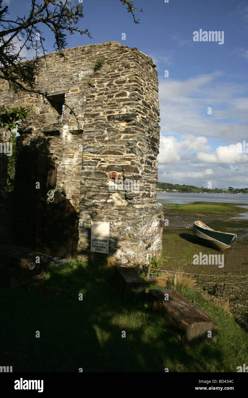 Town of Devoran, England. The remains of the Grade II listed early 19th ...