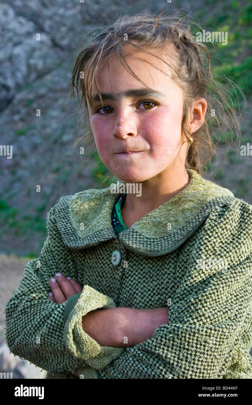 Young Tajik Girl near Khaburabot or Saghirdasht Pass near Khorog Tajikistan Stock Photo - Alamy