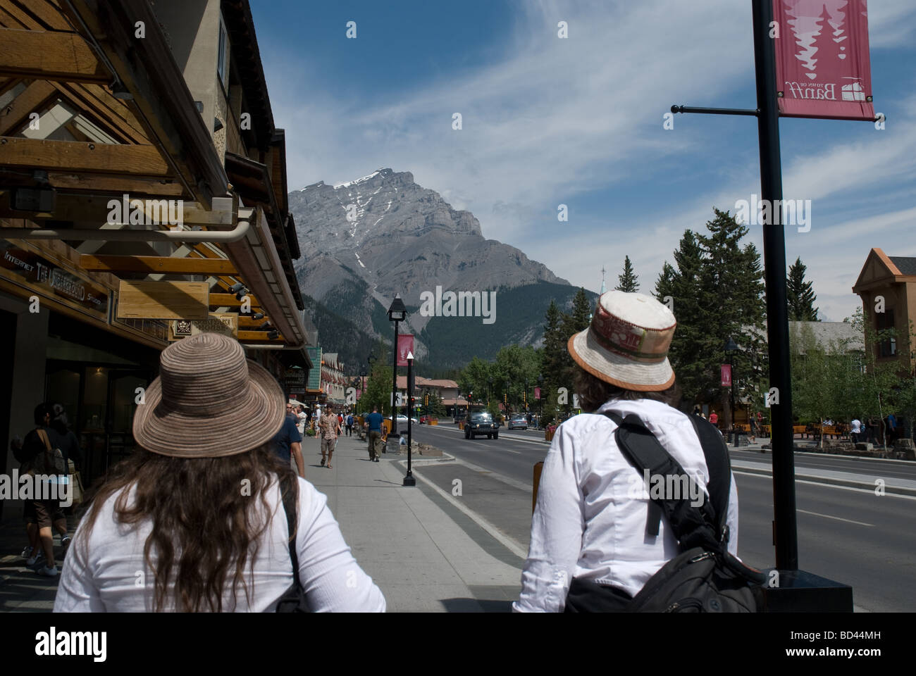 Tourists in Banff Stock Photo - Alamy