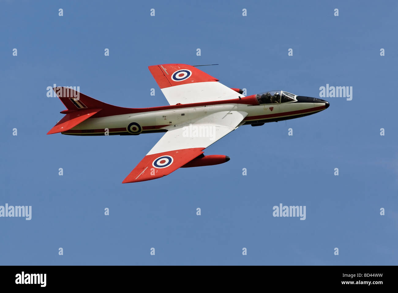 An RAF Hawker Hunter fighter in ETPS colour scheme Stock Photo - Alamy