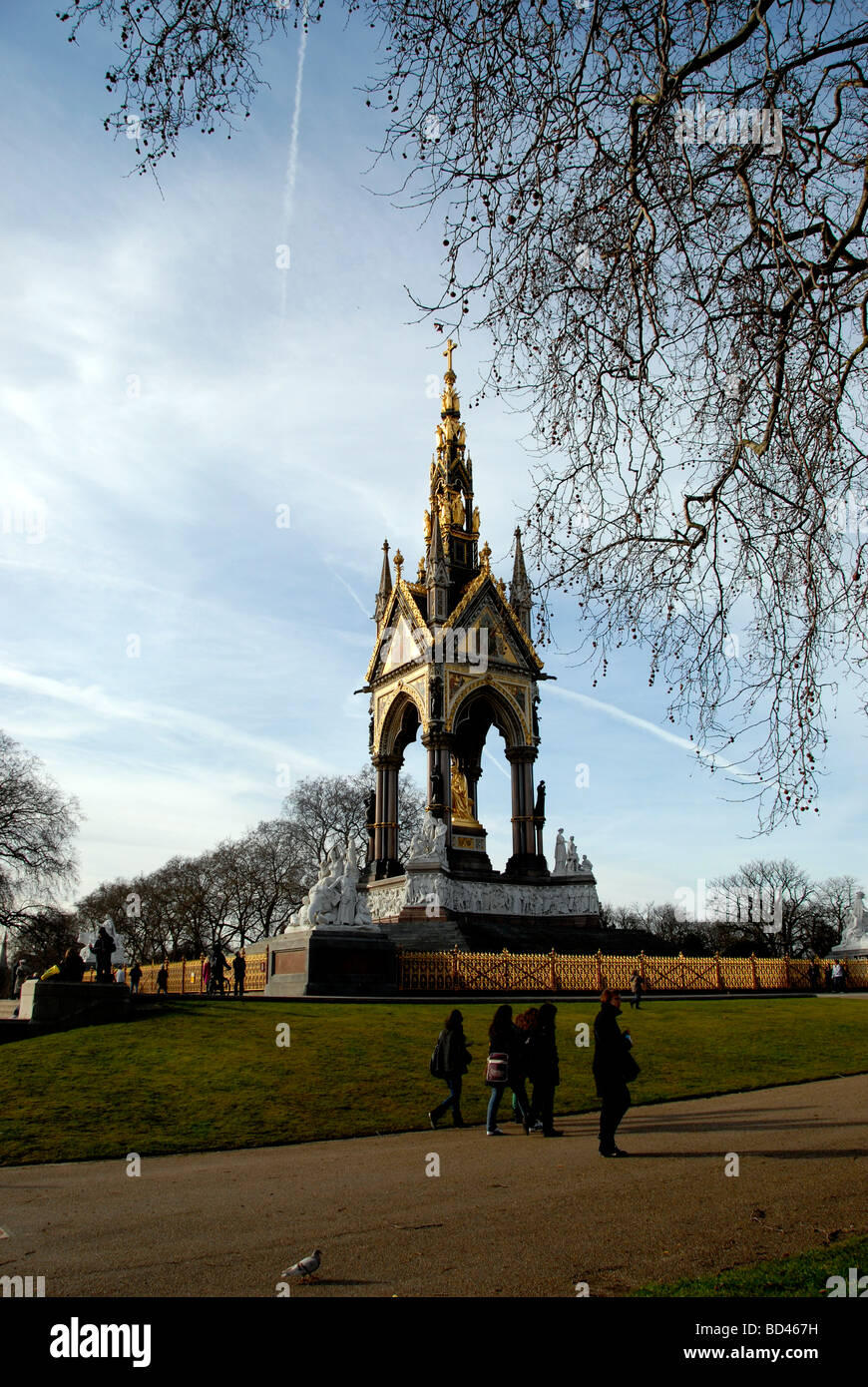 View of the Albert Memorial designed by Sir George Gilbert Scott in ...