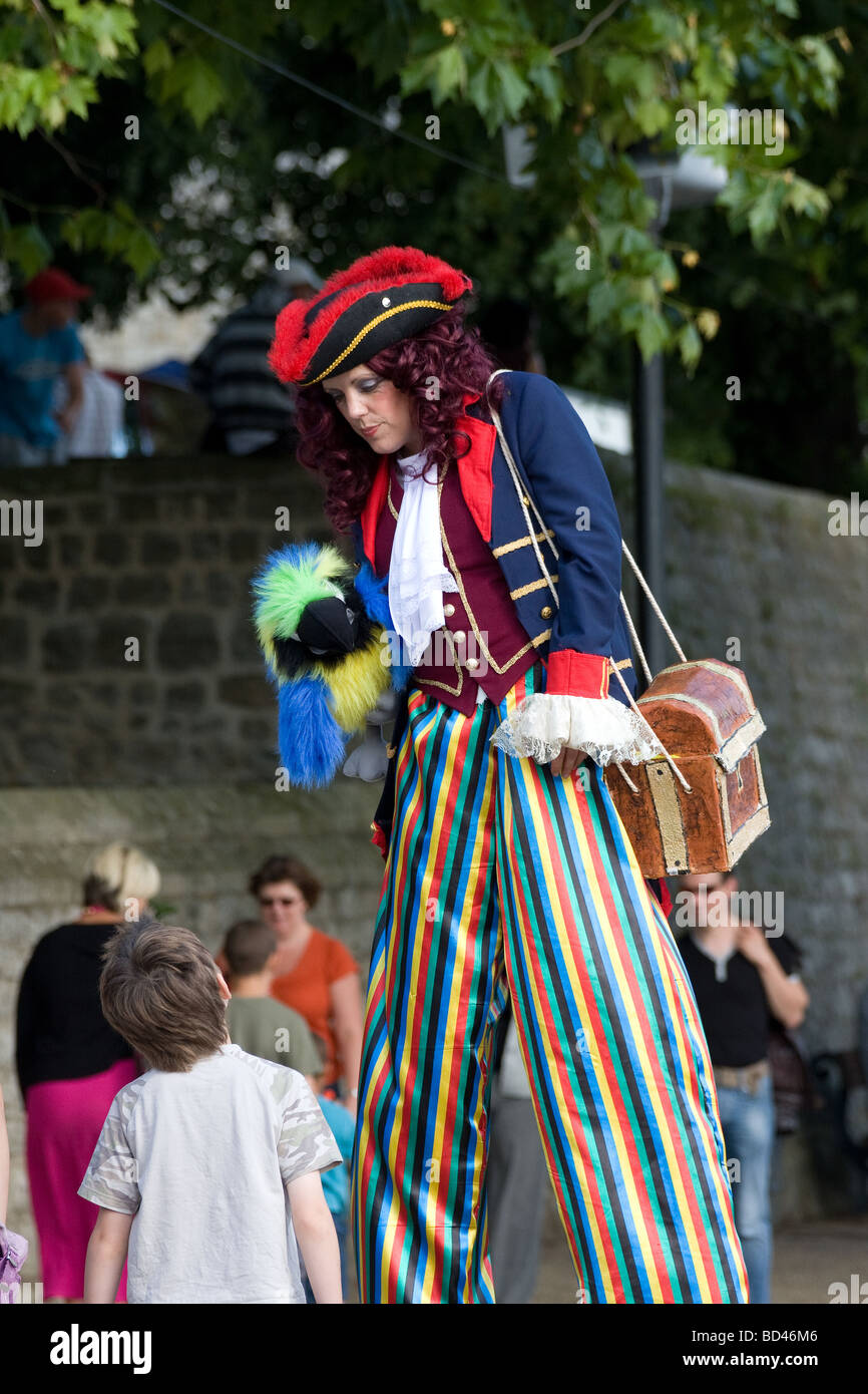 female woman pirate clown stilts entertainer maidstone festival medway ...