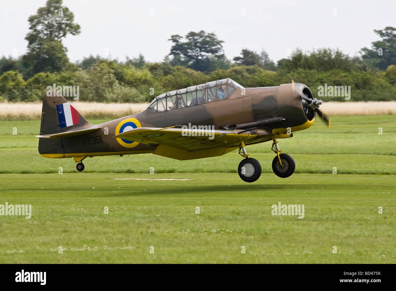 An RAF North American Harvard trainer AT6 Texan Stock Photo - Alamy