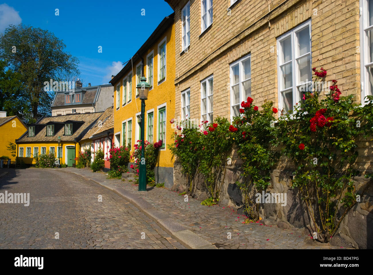 Streets of old Lund Skåne Sweden Europe Stock Photo - Alamy
