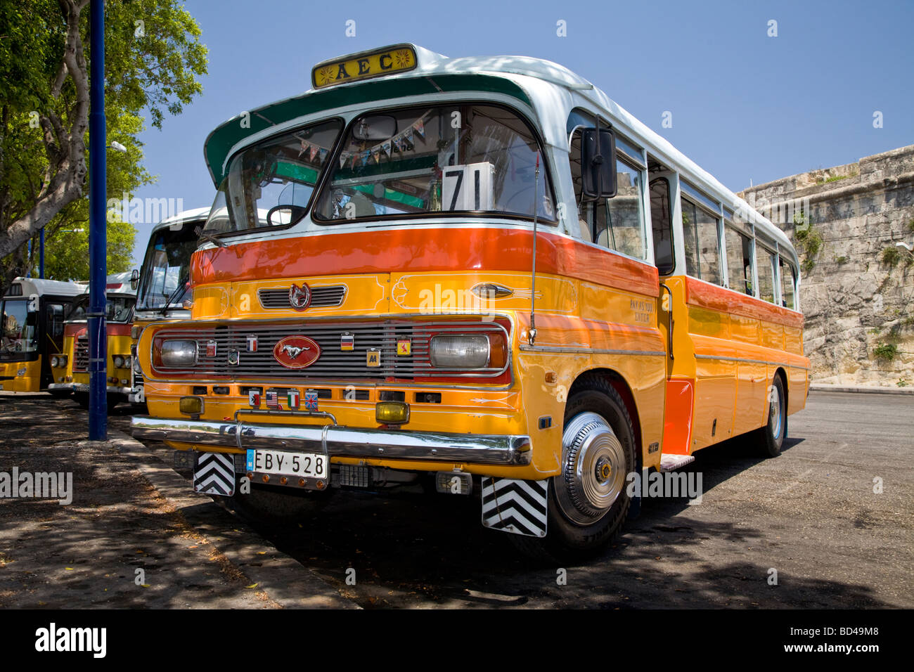 Maltese bus EBY528 in Valletta bus station, Malta, EU Stock Photo - Alamy