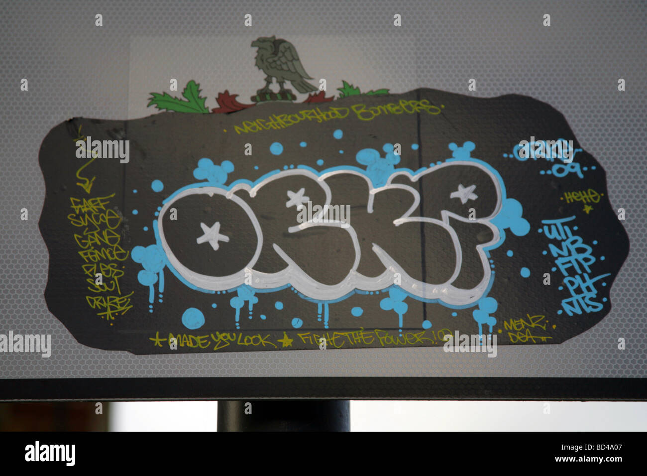 Graffiti On Road Sign Stock Photos & Graffiti On Road Sign Stock Images ...