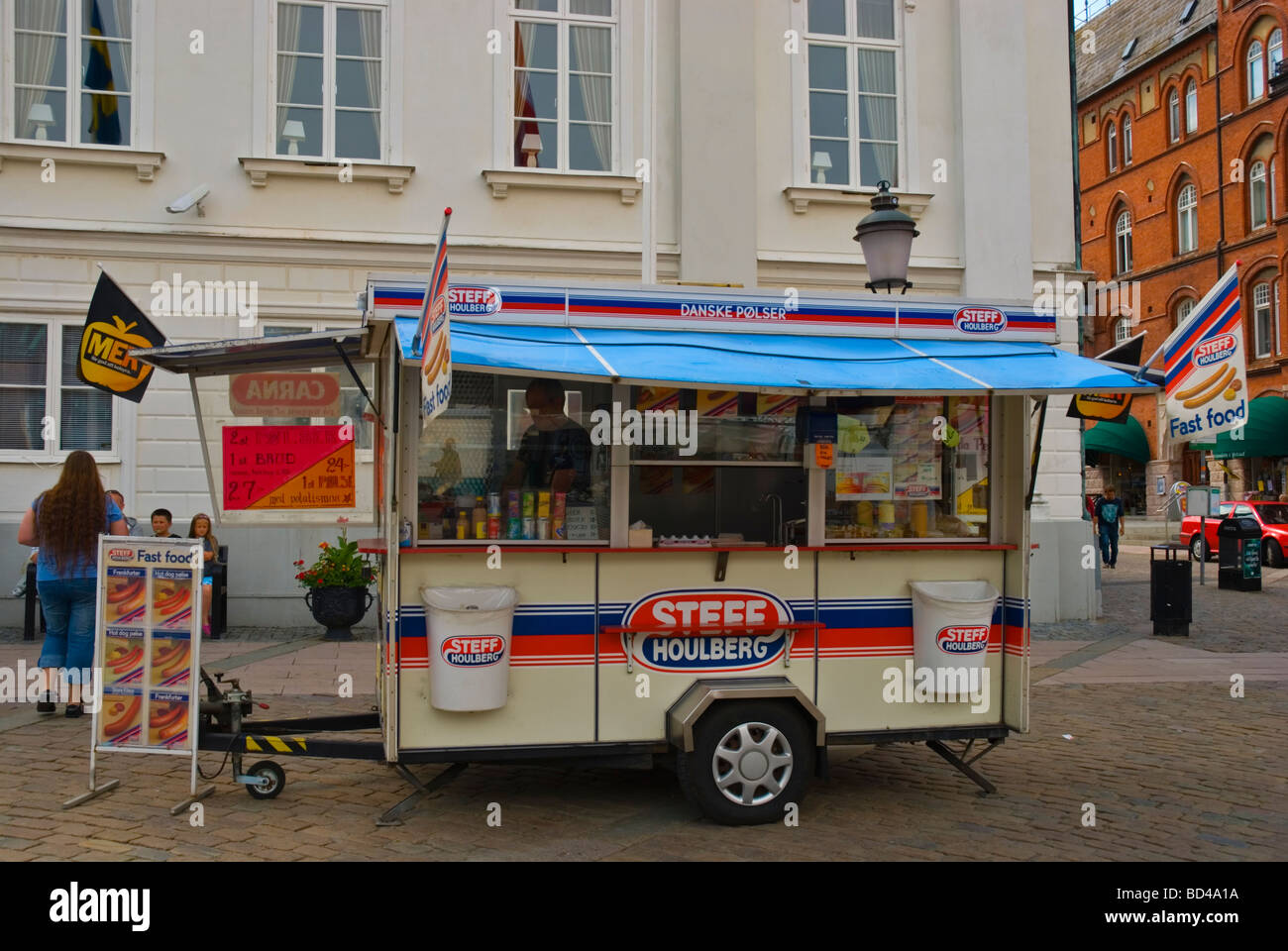Danish fast food kiosk in Ystad Skåne Sweden Europe Stock Photo - Alamy